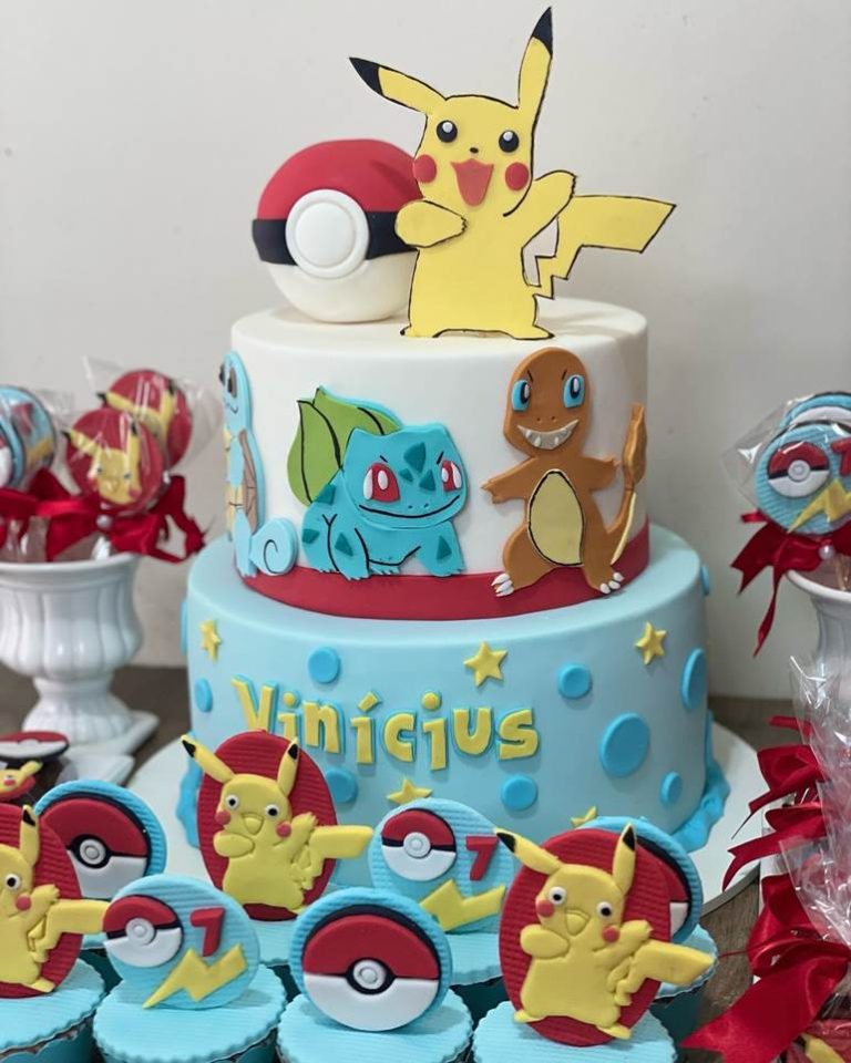 Bolo Pokémon: 50 fotos para inspirar a decoração da sua festa ...