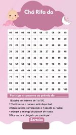 Chá rifa para editar: 5 Modelos prontos de 50, 100 e 150 números ...