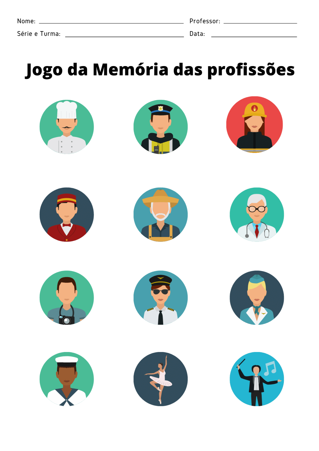 Atividades sobre profissões para educação infantil - Artesanato Passo a ...