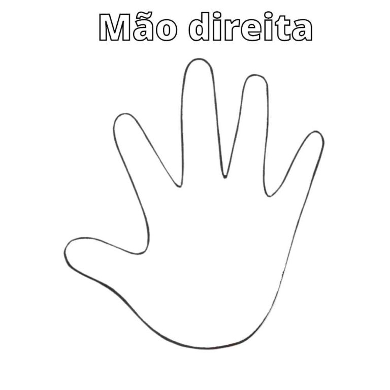 Molde de mão para imprimir grande e pequeno - Artesanato Passo a Passo!