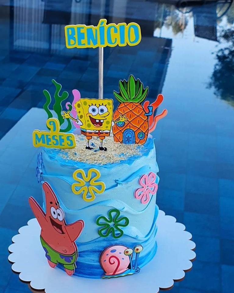 Bolo do Bob Esponja: 60 modelos diretos do fundo do mar - Artesanato ...