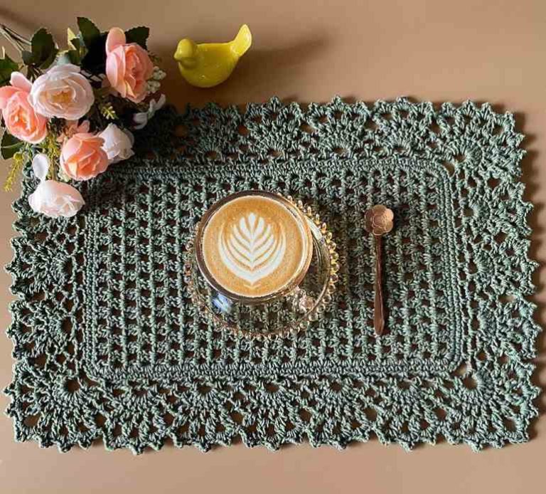 Sousplat de crochê retangular: passo a passo, dicas, medidas ...