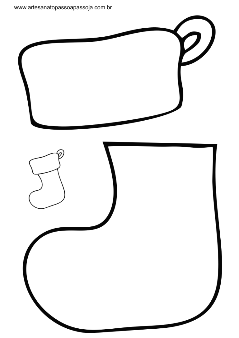 Bota de Natal: moldes, desenhos para imprimir e colorir - Artesanato ...