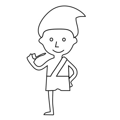 Saci para colorir: desenhos fáceis e divertidos - Artesanato Passo a Passo!