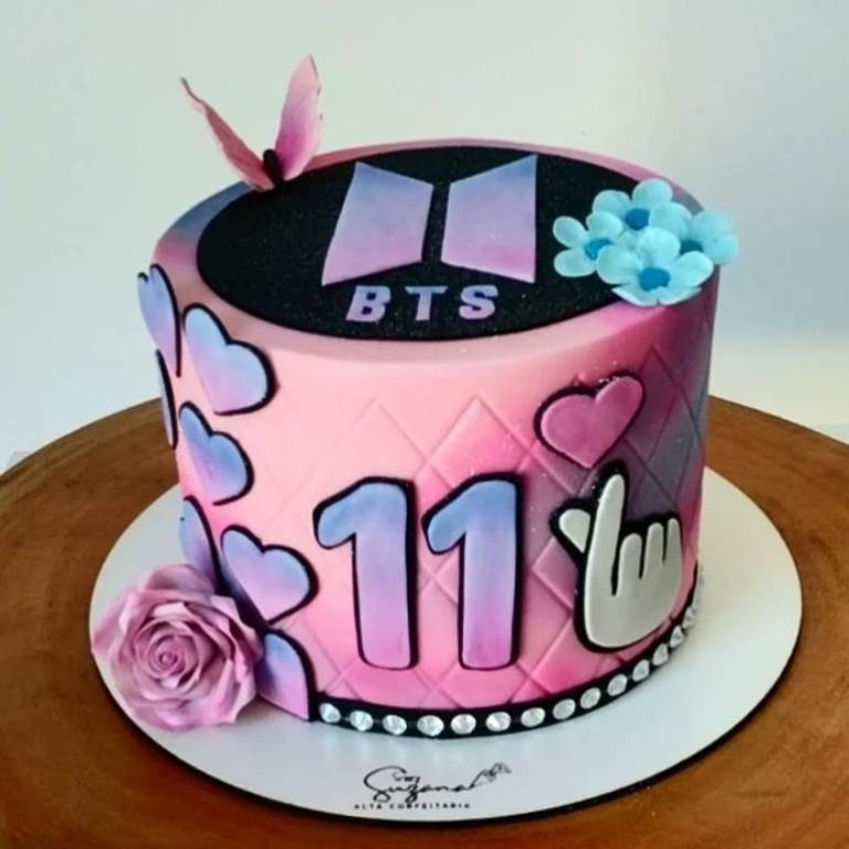 Bolo do BTS: 50 modelos fantásticos para decorar a festa - Artesanato ...