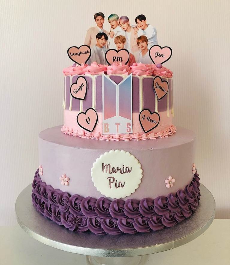 Bolo do BTS: 50 modelos fantásticos para decorar a festa - Artesanato ...