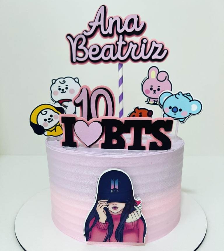 Bolo do BTS: 50 modelos fantásticos para decorar a festa - Artesanato ...