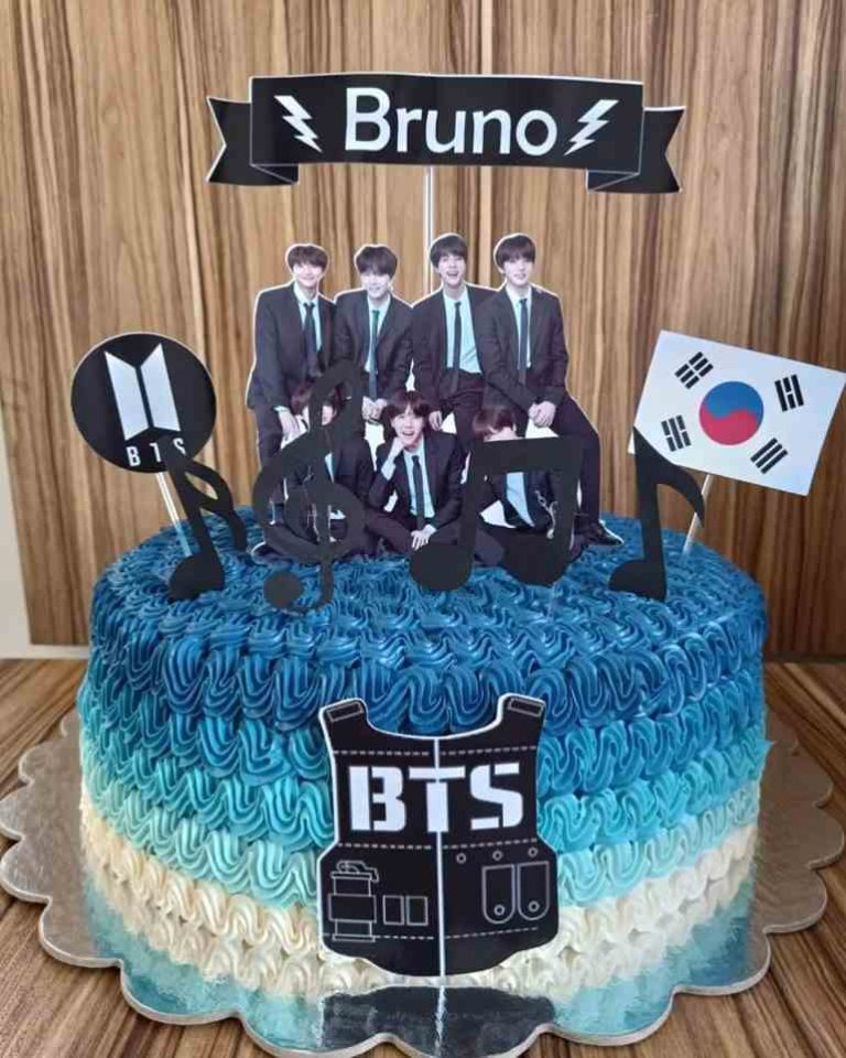Bolo do BTS: 50 modelos fantásticos para decorar a festa - Artesanato ...