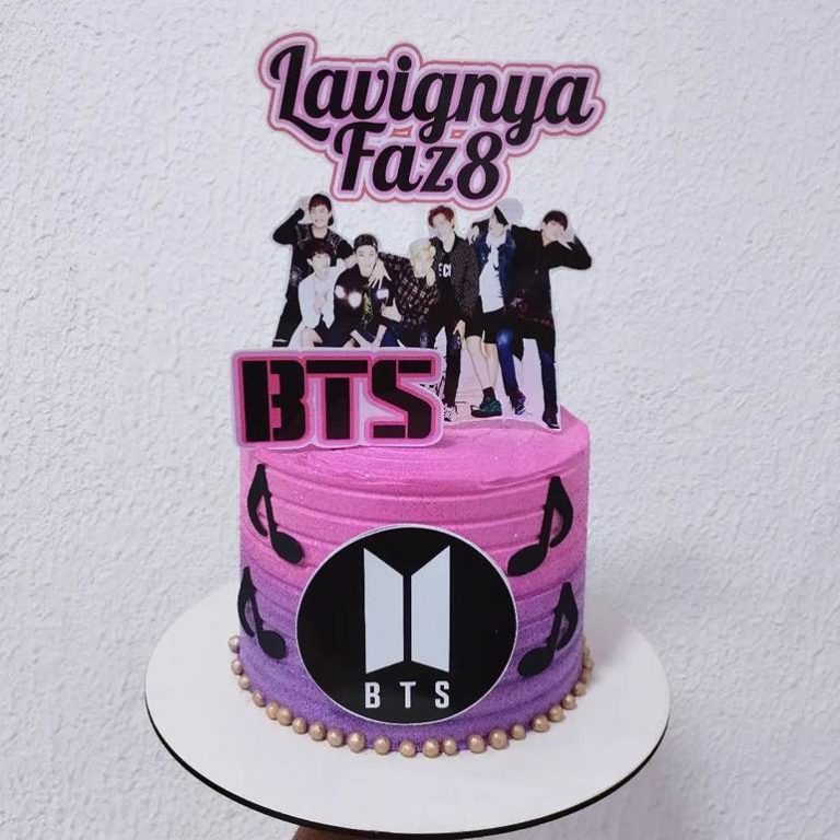 Bolo do BTS: 50 modelos fantásticos para decorar a festa - Artesanato ...