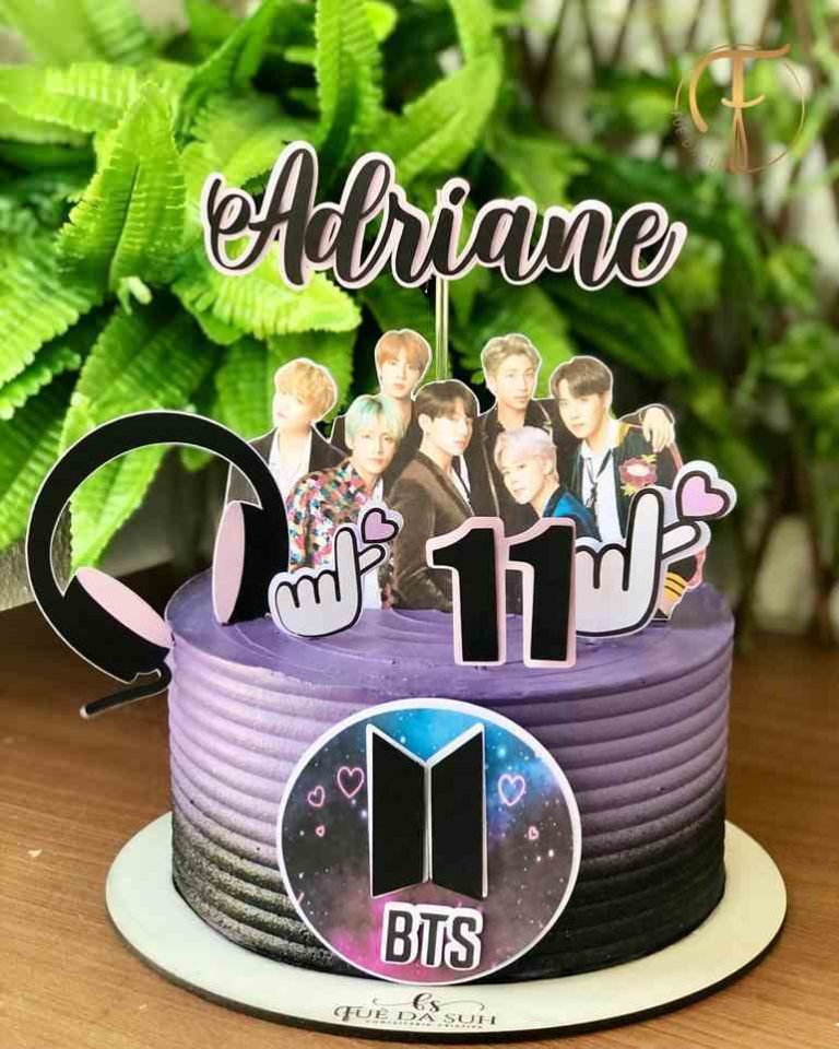 Bolo do BTS: 50 modelos fantásticos para decorar a festa - Artesanato ...