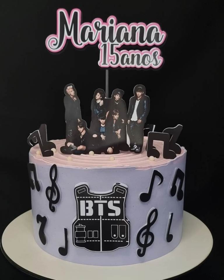 Bolo do BTS: 50 modelos fantásticos para decorar a festa - Artesanato ...