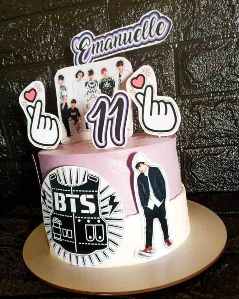 Bolo do BTS: 50 modelos fantásticos para decorar a festa - Artesanato ...