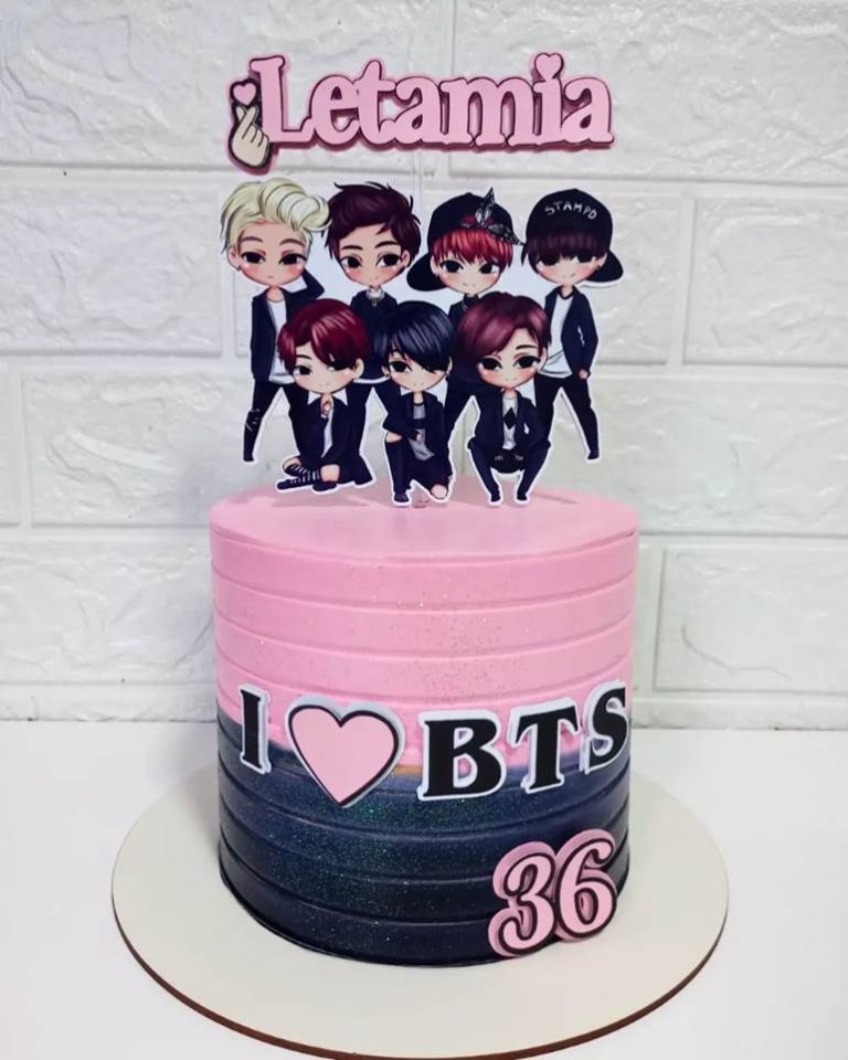 Bolo do BTS: 50 modelos fantásticos para decorar a festa - Artesanato ...