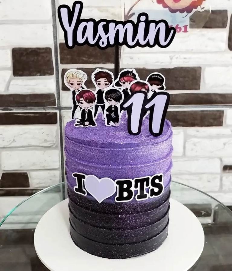 Bolo do BTS: 50 modelos fantásticos para decorar a festa - Artesanato ...