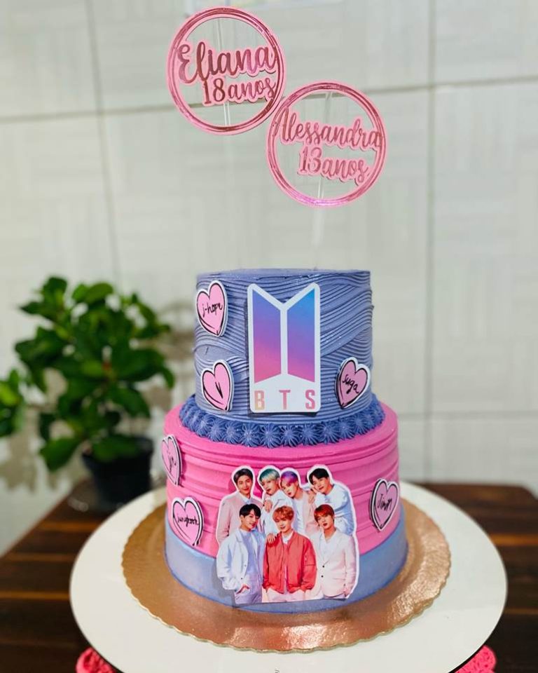 Bolo do BTS: 50 modelos fantásticos para decorar a festa - Artesanato ...