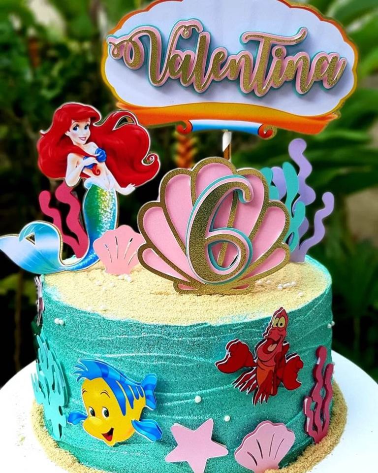 Bolo da Ariel: 70 modelos que as crianças vão amar - Artesanato Passo a ...