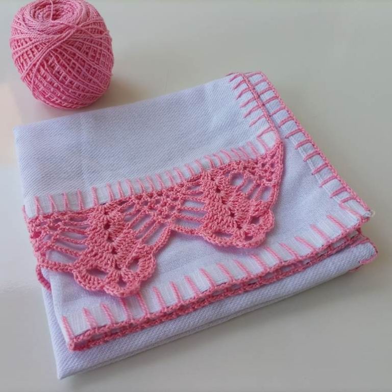 Barrado de crochê para pano de prato para iniciantes: tutorial completo ...