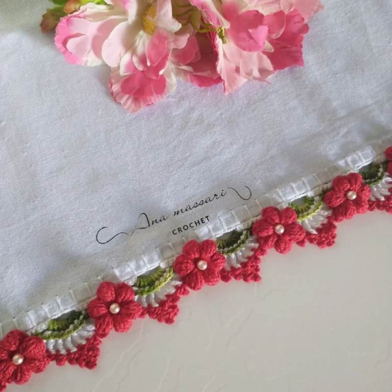 Barrado de crochê para pano de prato para iniciantes: tutorial completo ...