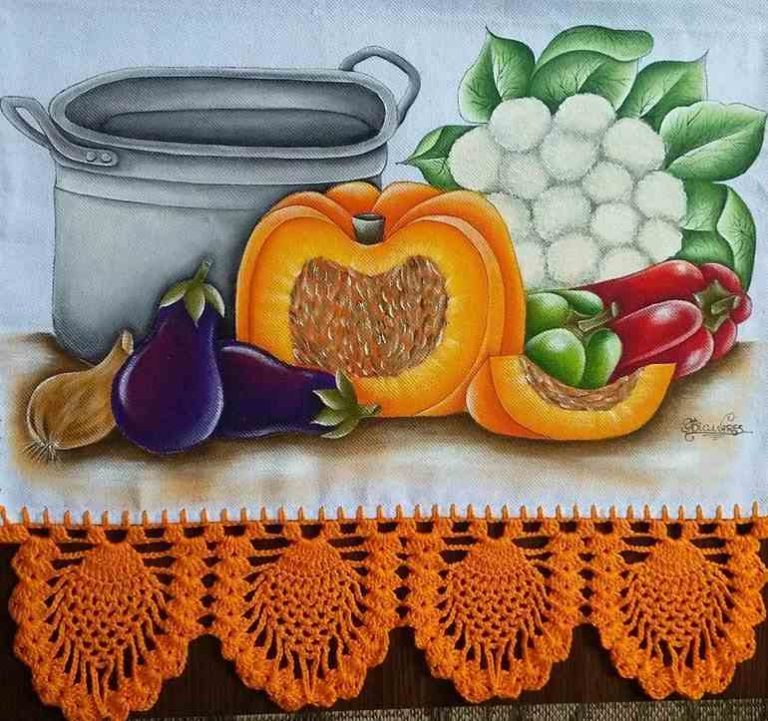 Barrado de crochê para pano de prato para iniciantes: tutorial completo ...