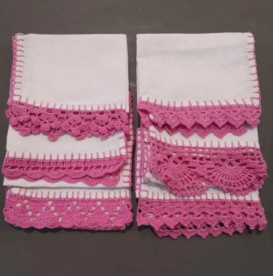 Barrado de crochê para pano de prato para iniciantes: tutorial completo ...