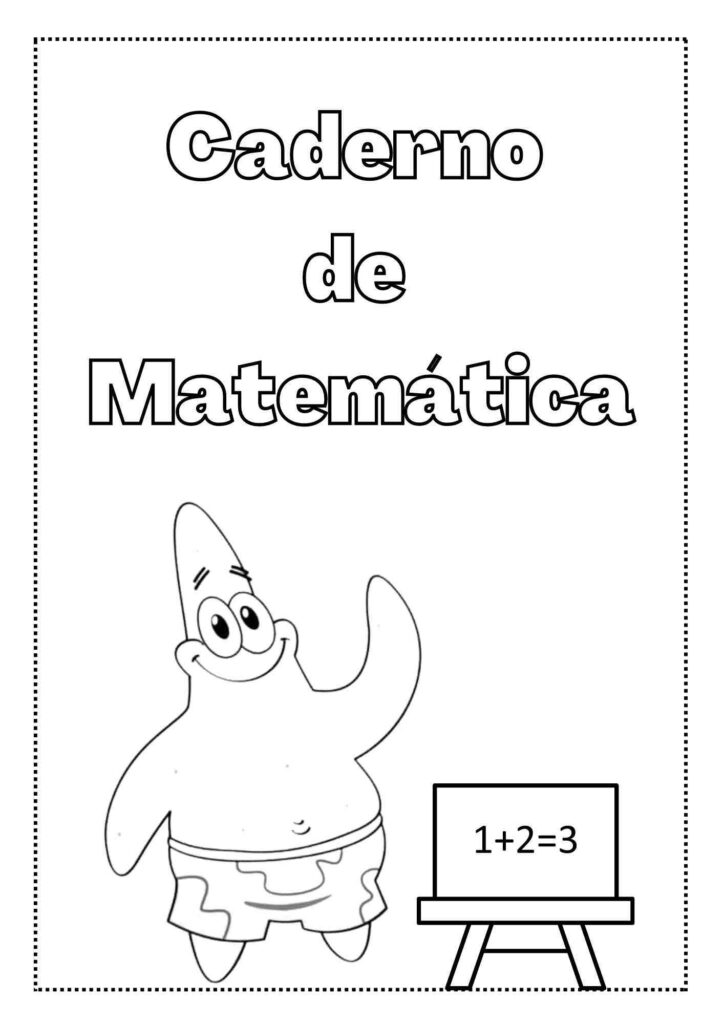 Capa de caderno de matemática: 10 modelos para imprimir - Artesanato ...