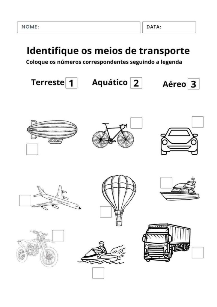 Meios de transporte educação infantil: 8 atividades criativas ...