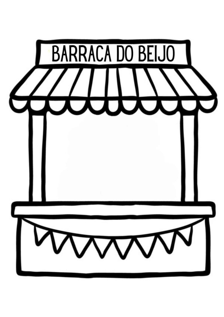 Barraca do beijinho para imprimir, recortar e montar - Artesanato Passo ...