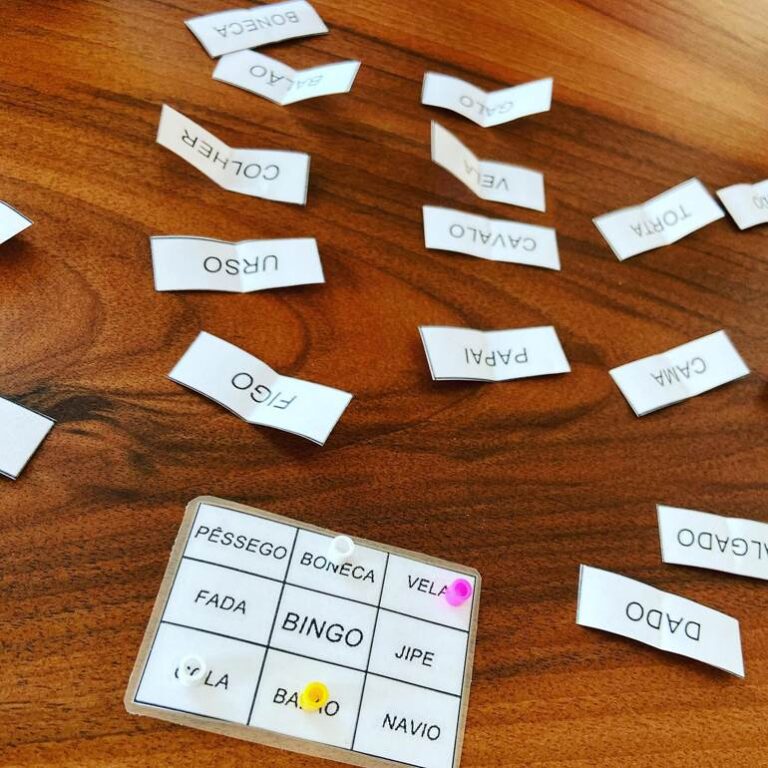 Bingo de palavras para imprimir em PDF - Artesanato Passo a Passo!