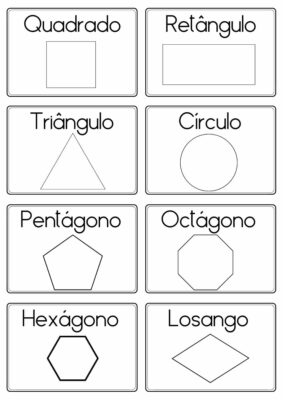 Formas geométricas para imprimir e colorir - Artesanato Passo a Passo!