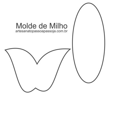 Molde de milho para imprimir, recortar ou colorir - Artesanato Passo a ...
