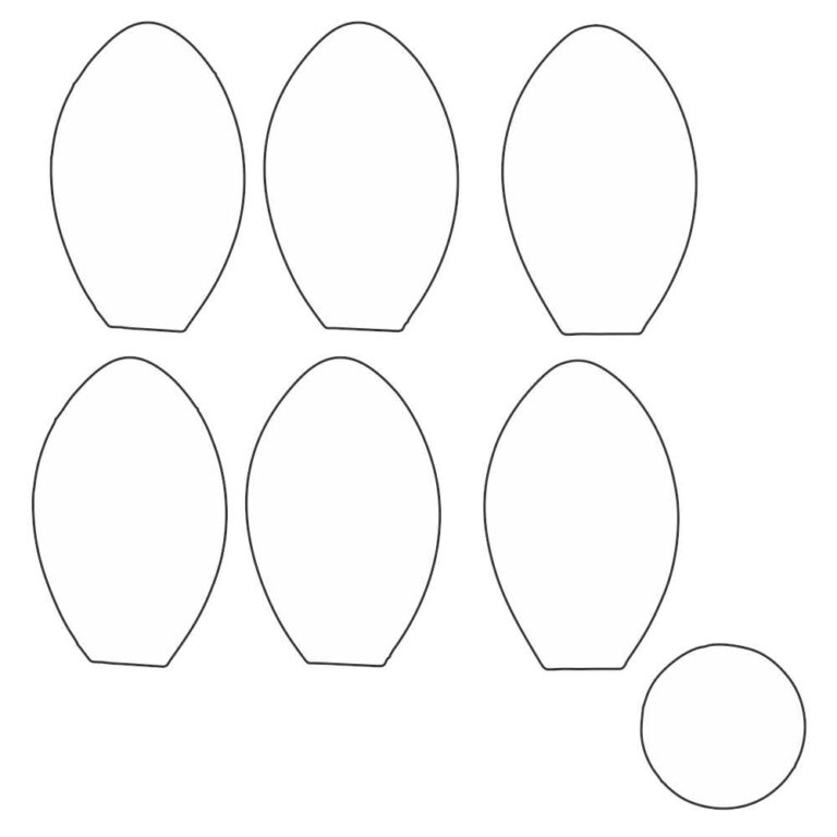 Molde de flor: 4, 5, 6 7 e 8 pétalas para imprimir - Artesanato Passo a ...