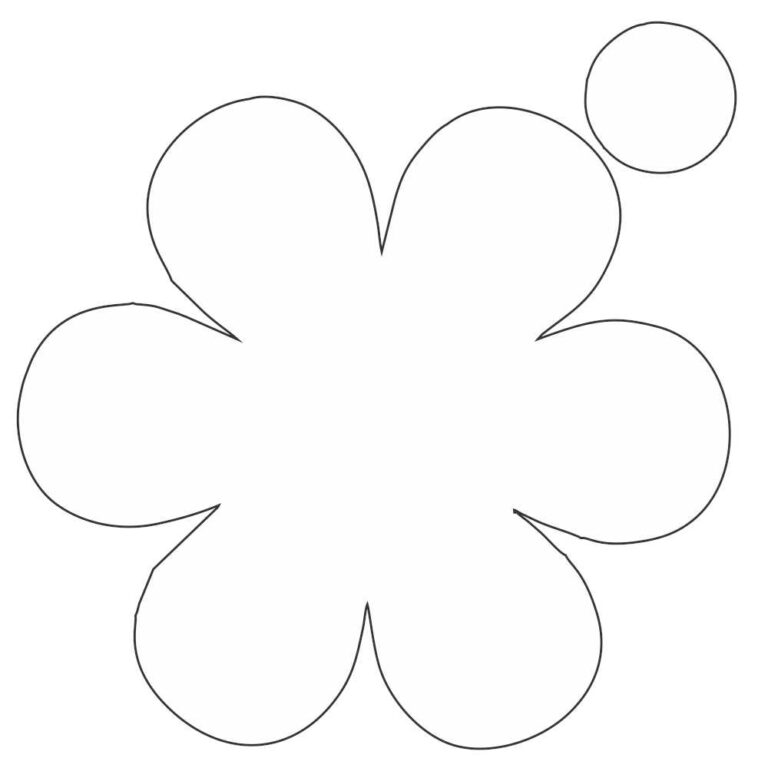 Molde de flor: 4, 5, 6 7 e 8 pétalas para imprimir - Artesanato Passo a ...
