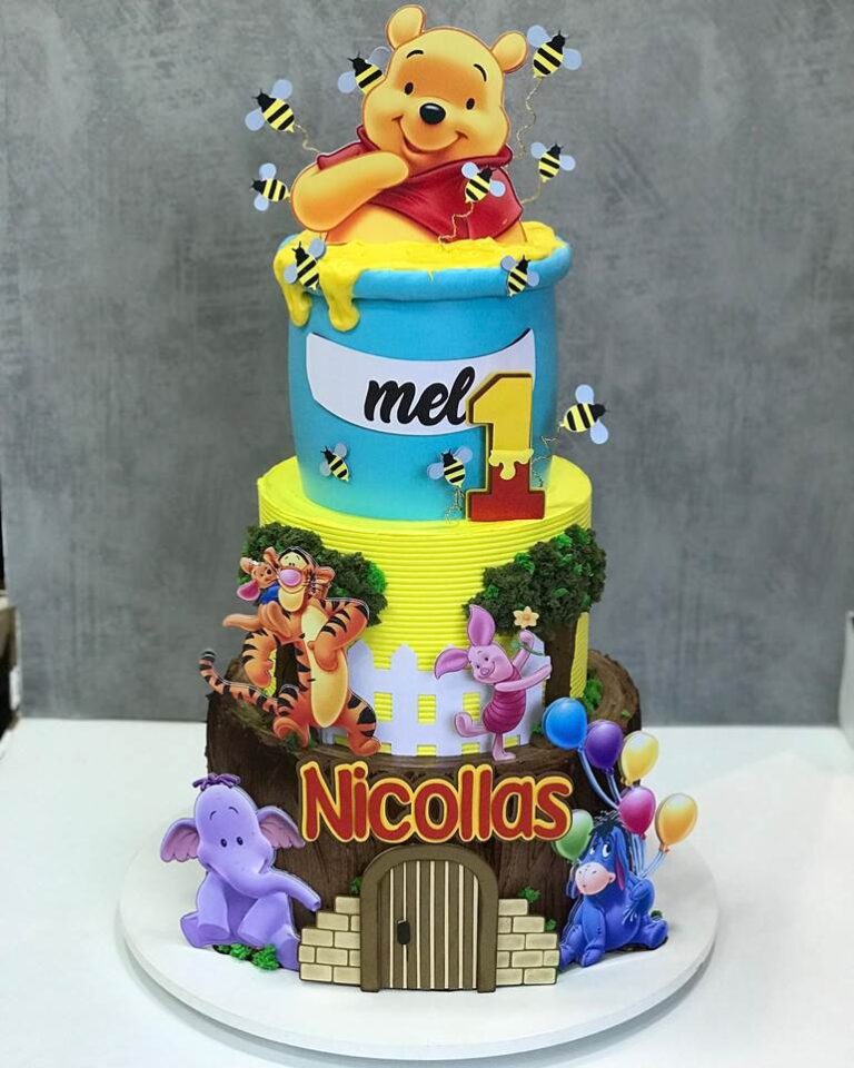 Bolo Ursinho Pooh: 50 modelos desse adorável comedor de mel ...