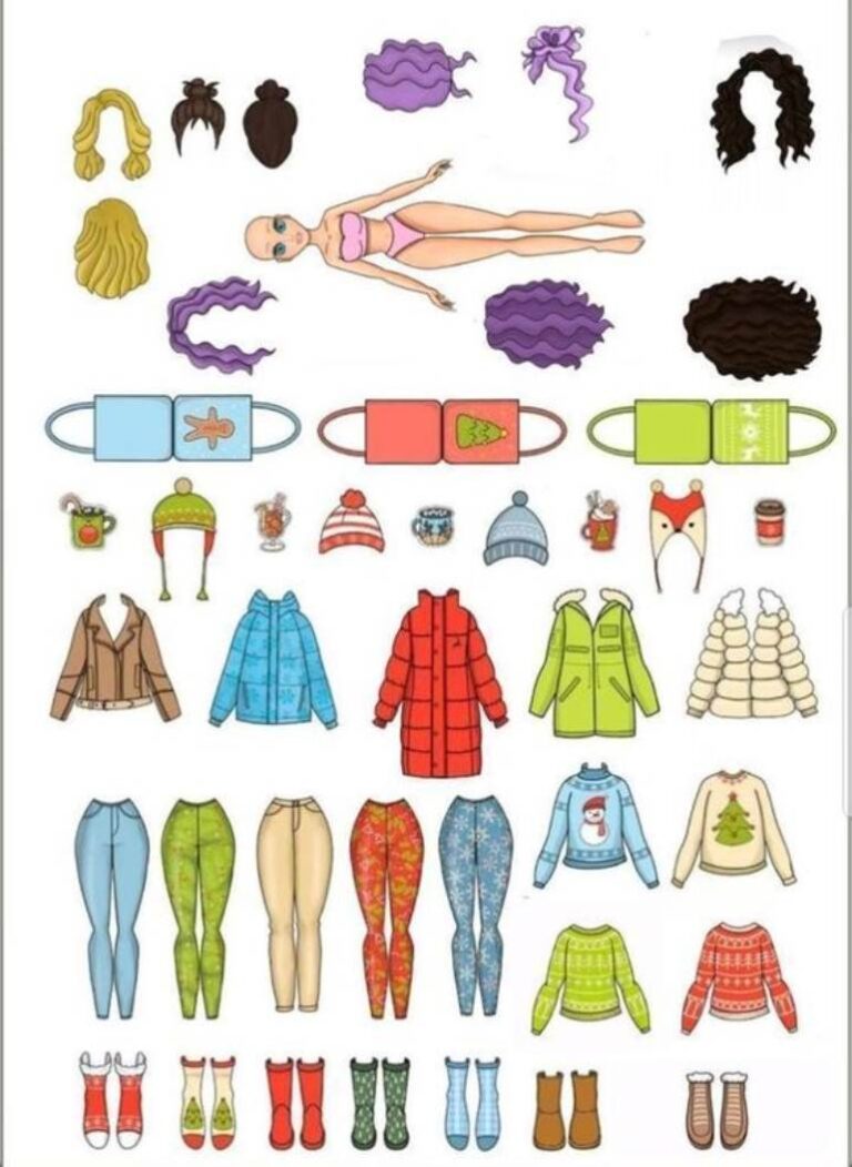 Kate Made para imprimir e brincar de boneca - Artesanato Passo a Passo!