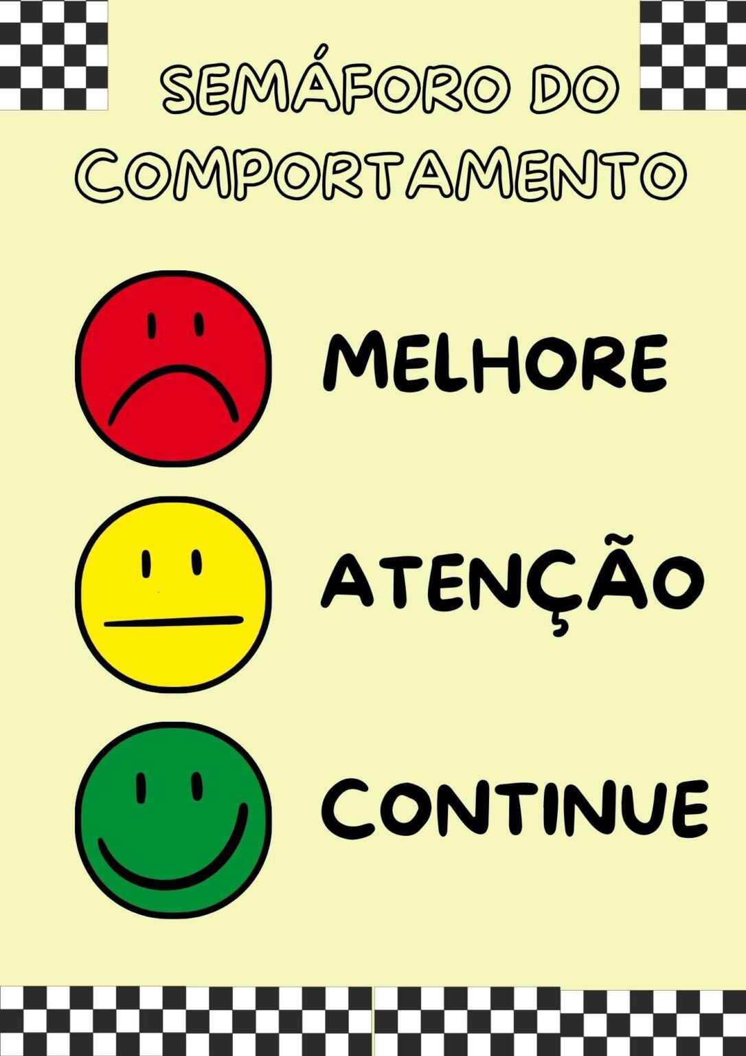 Semáforo do comportamento para imprimir com molde - Artesanato Passo a ...