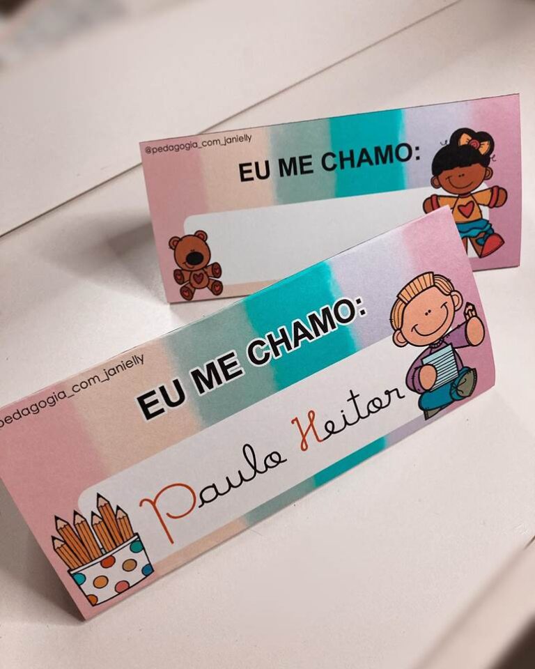 Crachá de mesa para imprimir: 12 modelos para imprimir em PDF ...