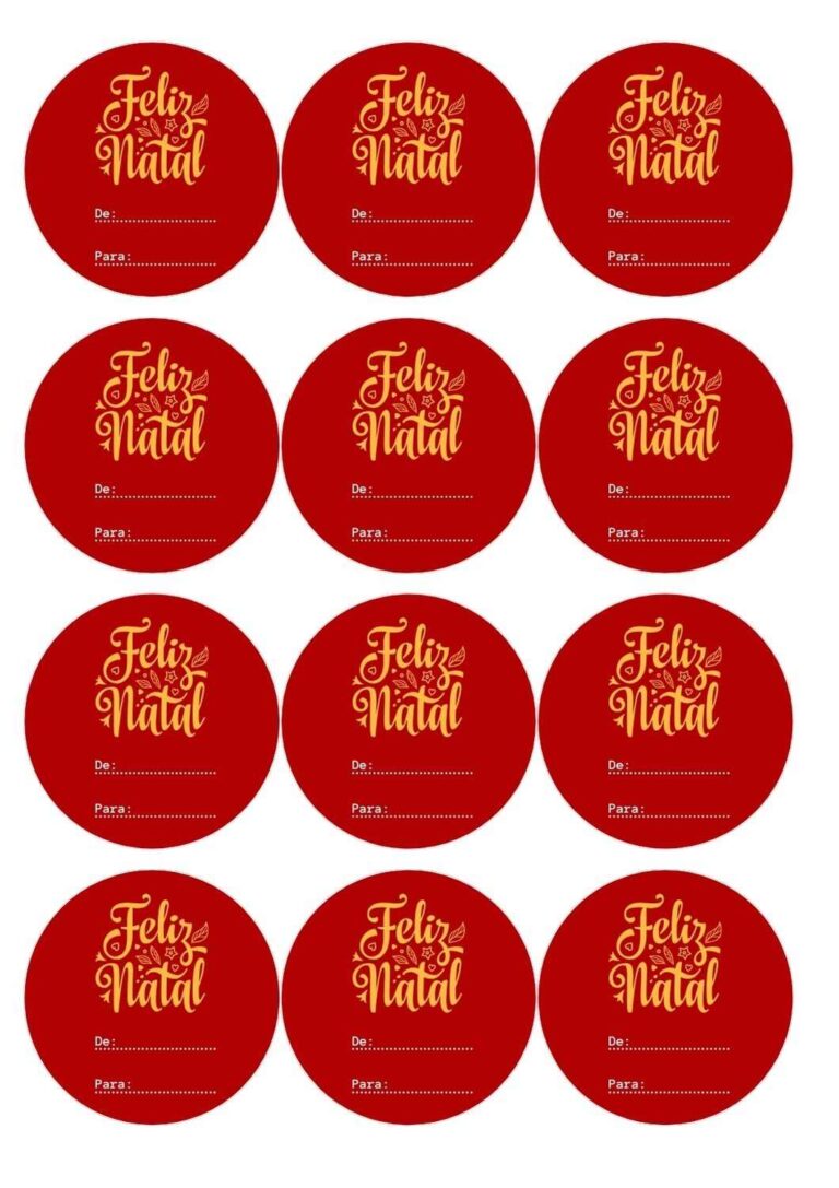 Etiquetas de Natal para editar, imprimir e colorir em PDF - Artesanato ...