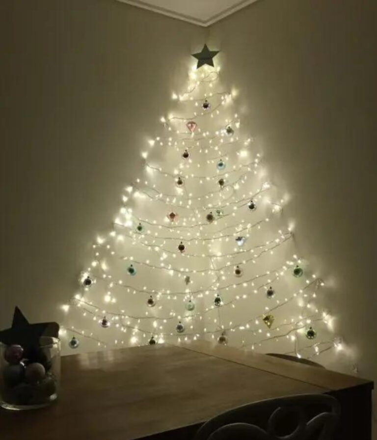 Árvore de Natal na parede: como fazer, tutoriais fáceis e ideias ...