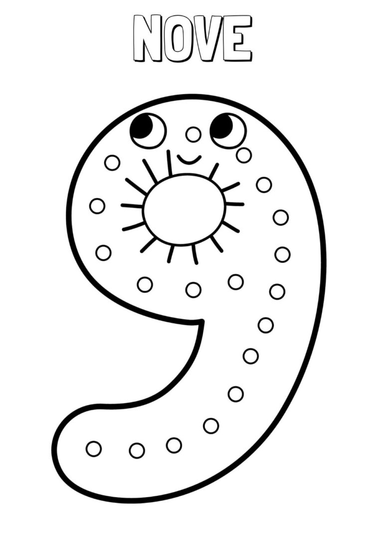 Numerais para colorir e imprimir em PDF - Artesanato Passo a Passo!
