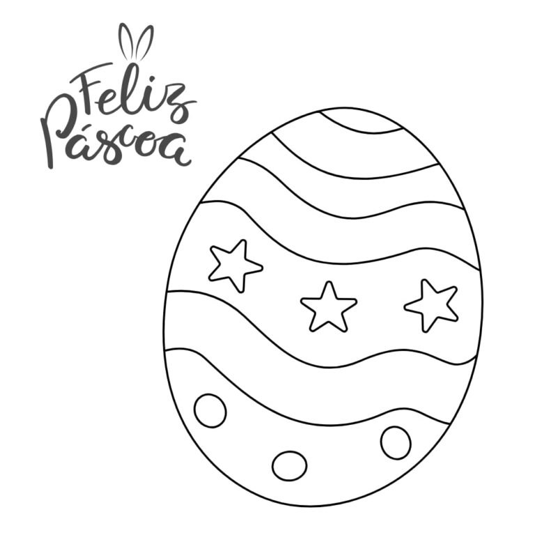 Molde de ovo de Páscoa para imprimir grátis - Artesanato Passo a Passo!