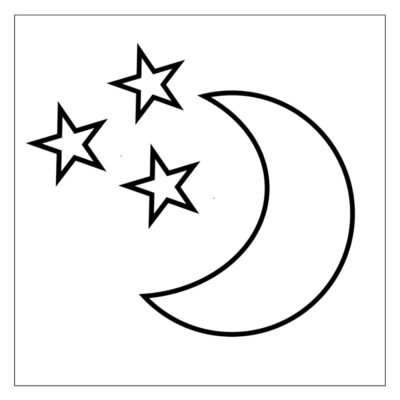 Molde de Lua para imprimir em tamanho grande - Artesanato Passo a Passo!