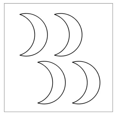 Molde de Lua para imprimir em tamanho grande - Artesanato Passo a Passo!