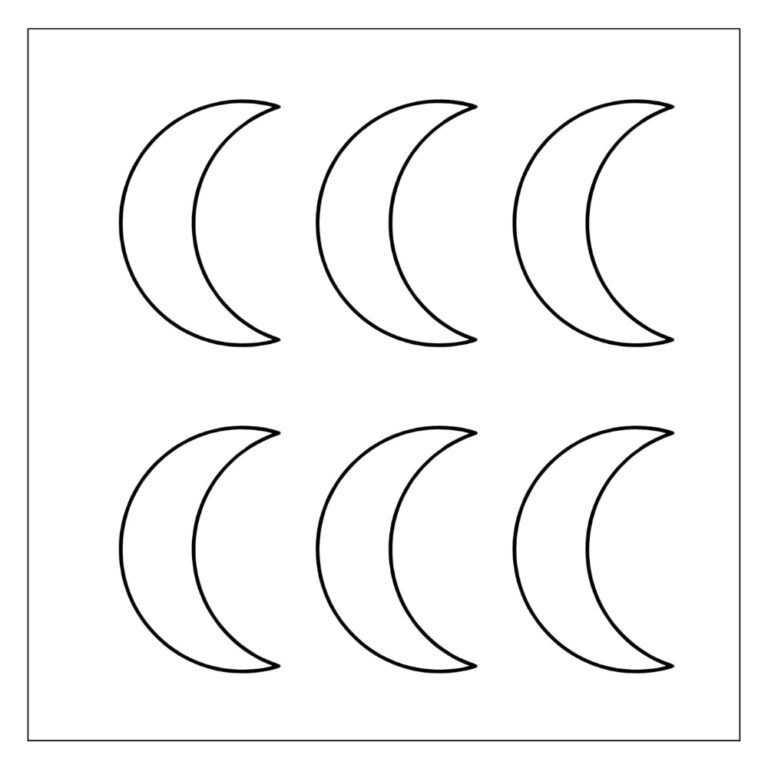 Molde de Lua para imprimir em tamanho grande - Artesanato Passo a Passo!