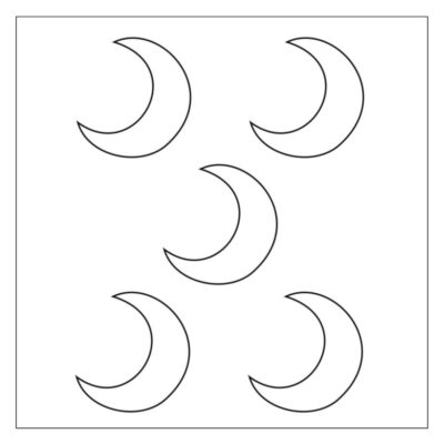 Molde de Lua para imprimir em tamanho grande - Artesanato Passo a Passo!