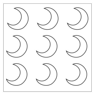 Molde de Lua para imprimir em tamanho grande - Artesanato Passo a Passo!