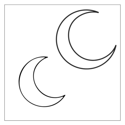 Molde de Lua para imprimir em tamanho grande - Artesanato Passo a Passo!