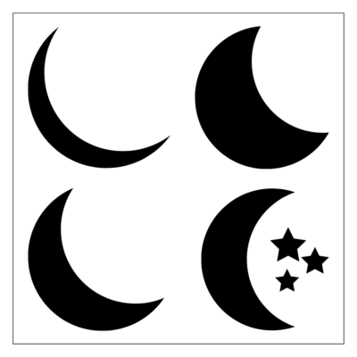 Molde de Lua para imprimir em tamanho grande - Artesanato Passo a Passo!