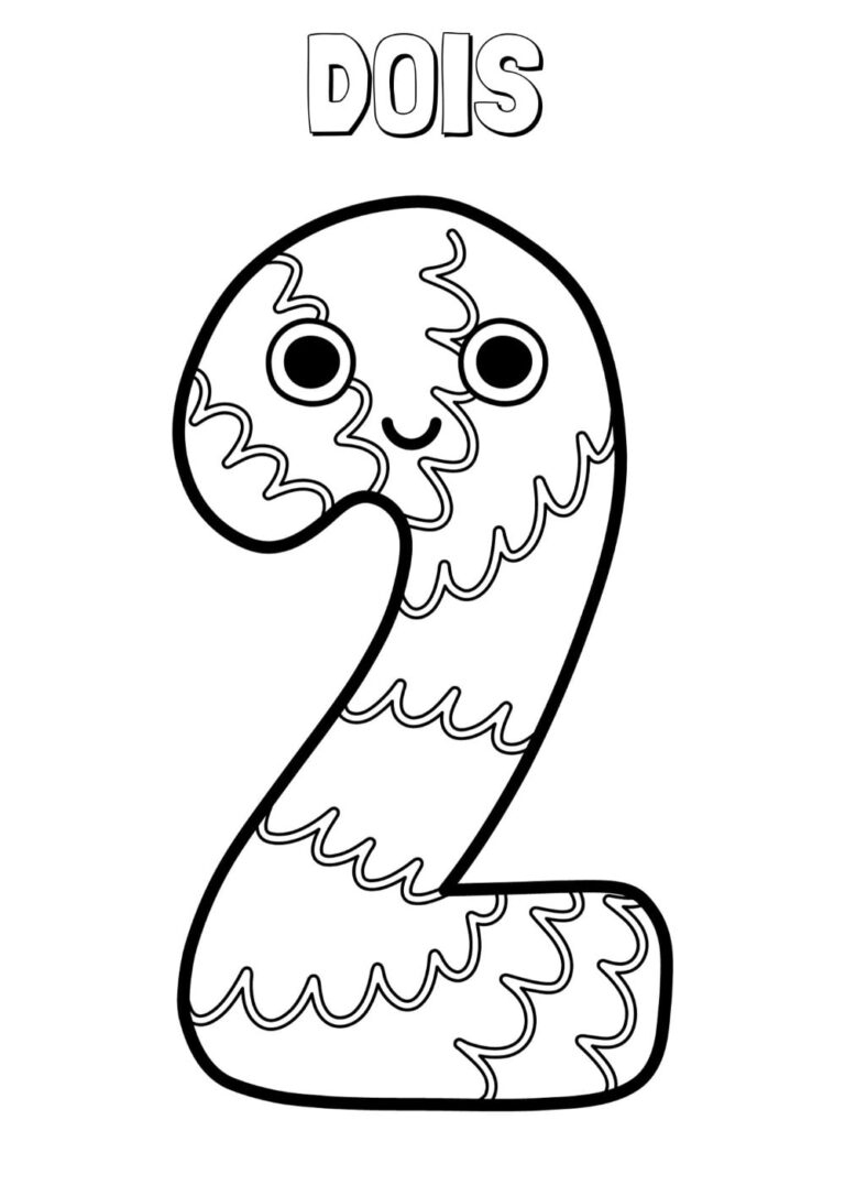 Numerais para colorir e imprimir em PDF - Artesanato Passo a Passo!