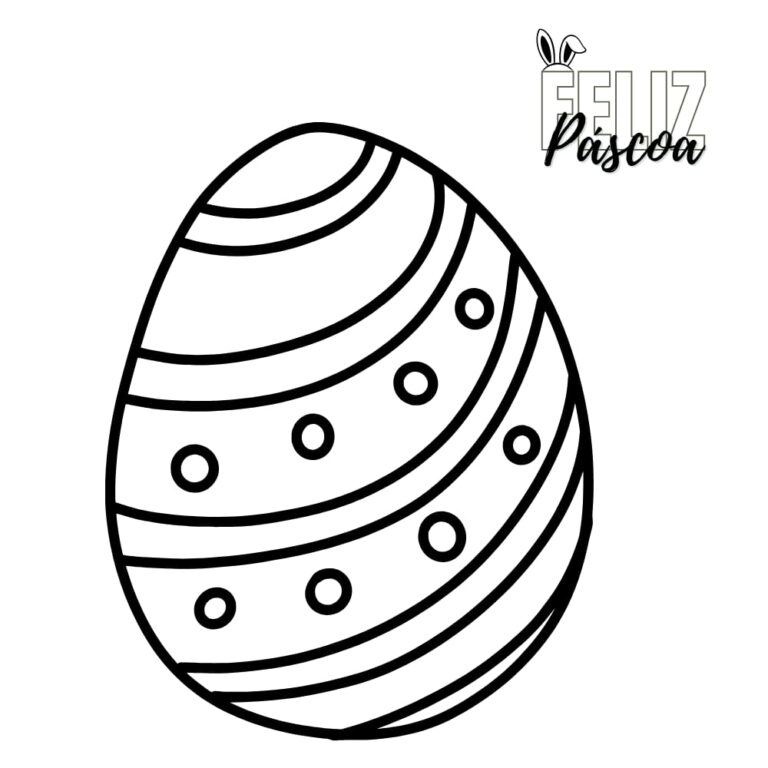 Molde de ovo de Páscoa para imprimir grátis - Artesanato Passo a Passo!
