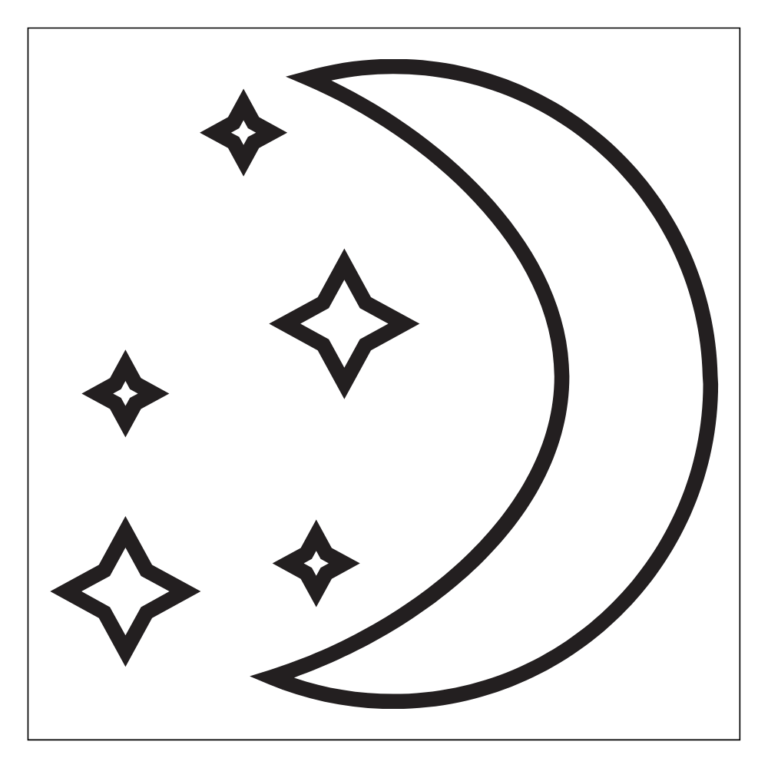 Molde de Lua para imprimir em tamanho grande - Artesanato Passo a Passo!